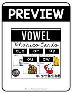 Vowel Phonics Cards